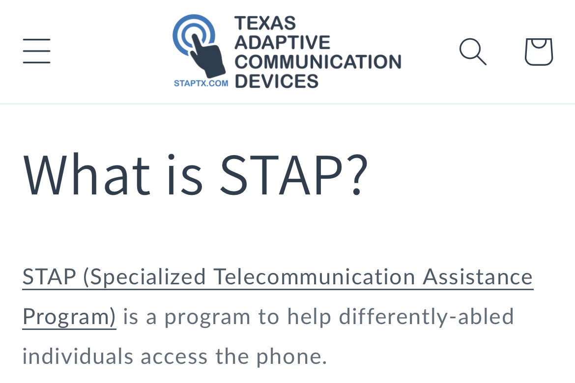 STAP (Specialized Telecommunications Assistance Program)